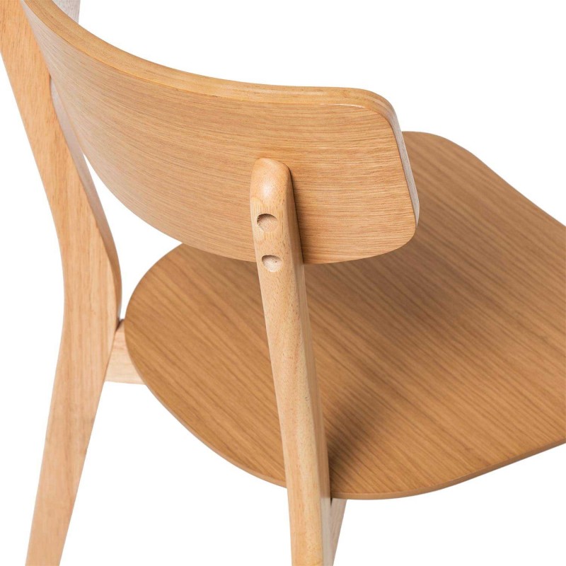 Silla de madera roble de estilo nordico ALAIA