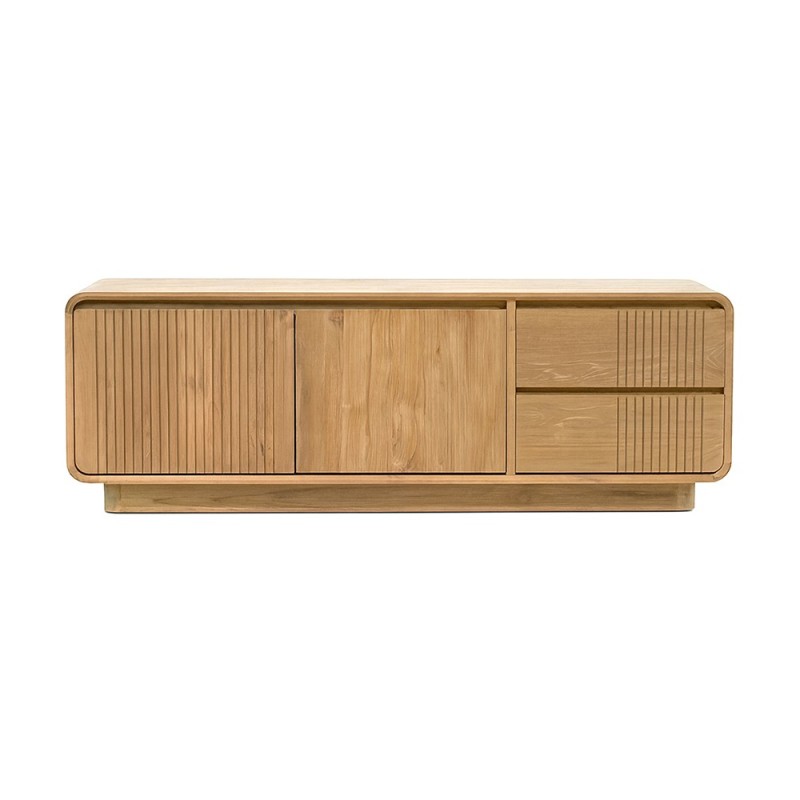 Mueble de Tv en madera con 2 puertas y 2 cajones Eyre