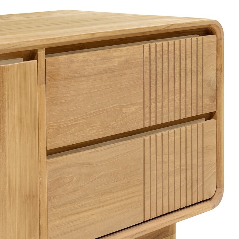 Mueble de Tv en madera con 2 puertas y 2 cajones Eyre