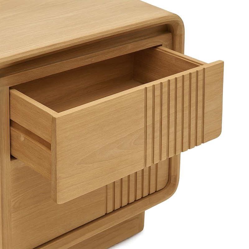 Mueble de Tv en madera con 2 puertas y 2 cajones Eyre