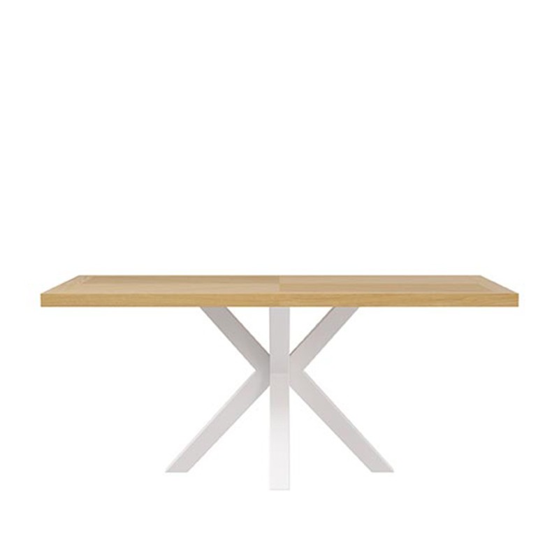 Mesa comedor madera y patas metalica blancas ELAINE
