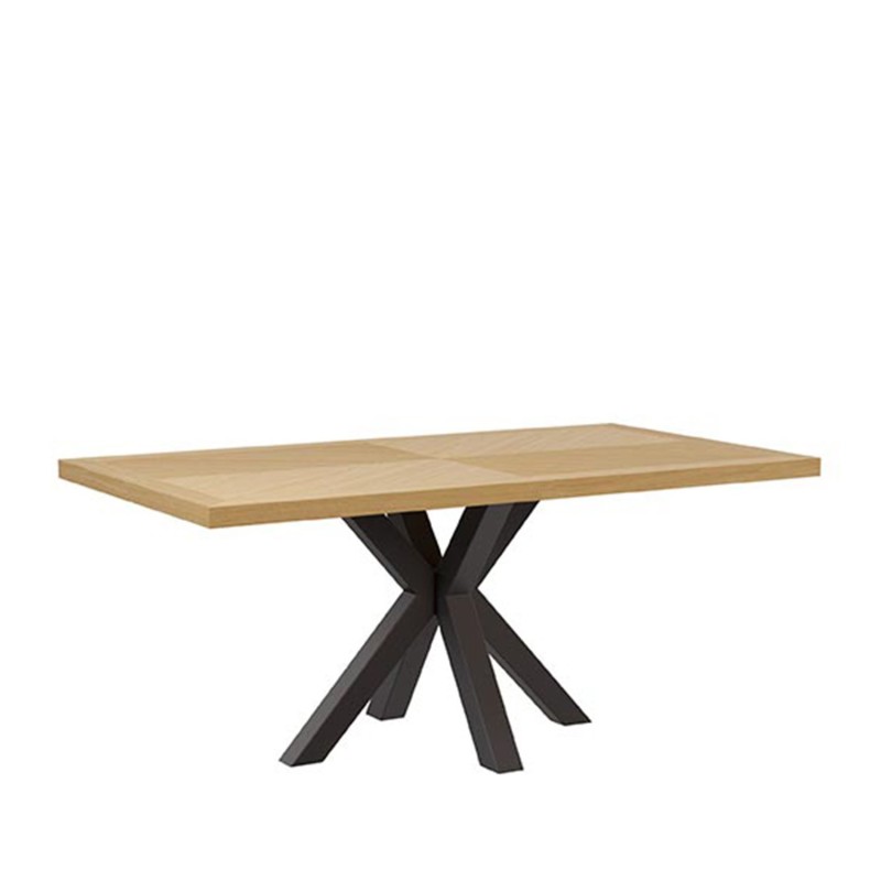 Mesa comedor madera y patas metalica negras ELAINE
