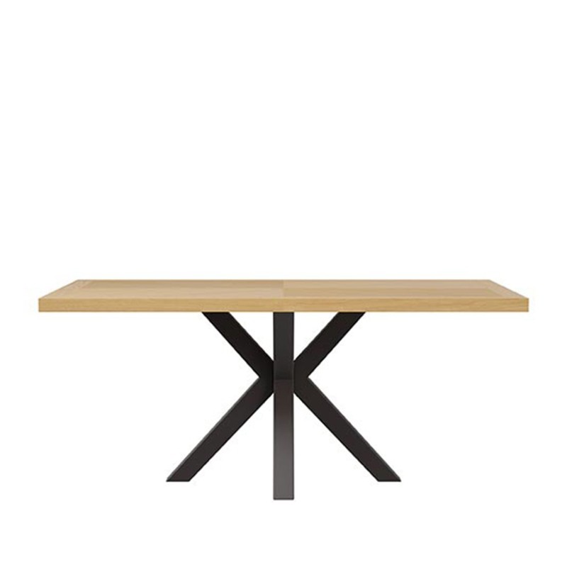 Mesa comedor madera y patas metalica negras ELAINE