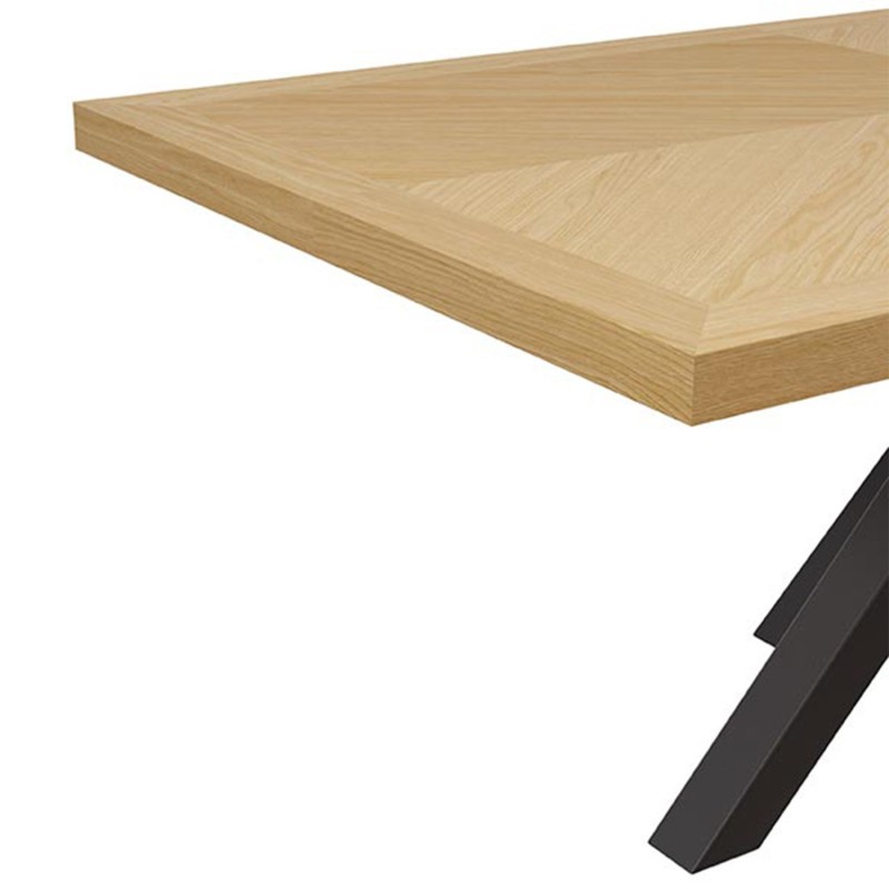 Mesa comedor madera y patas metalica negras ELAINE